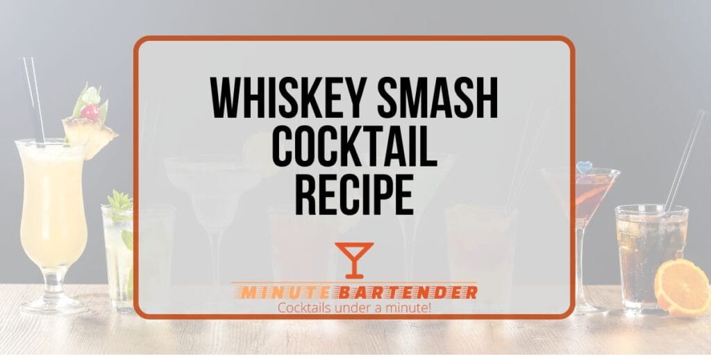 Whisky Mac Cocktail Recipe - MINUTE BARTENDER